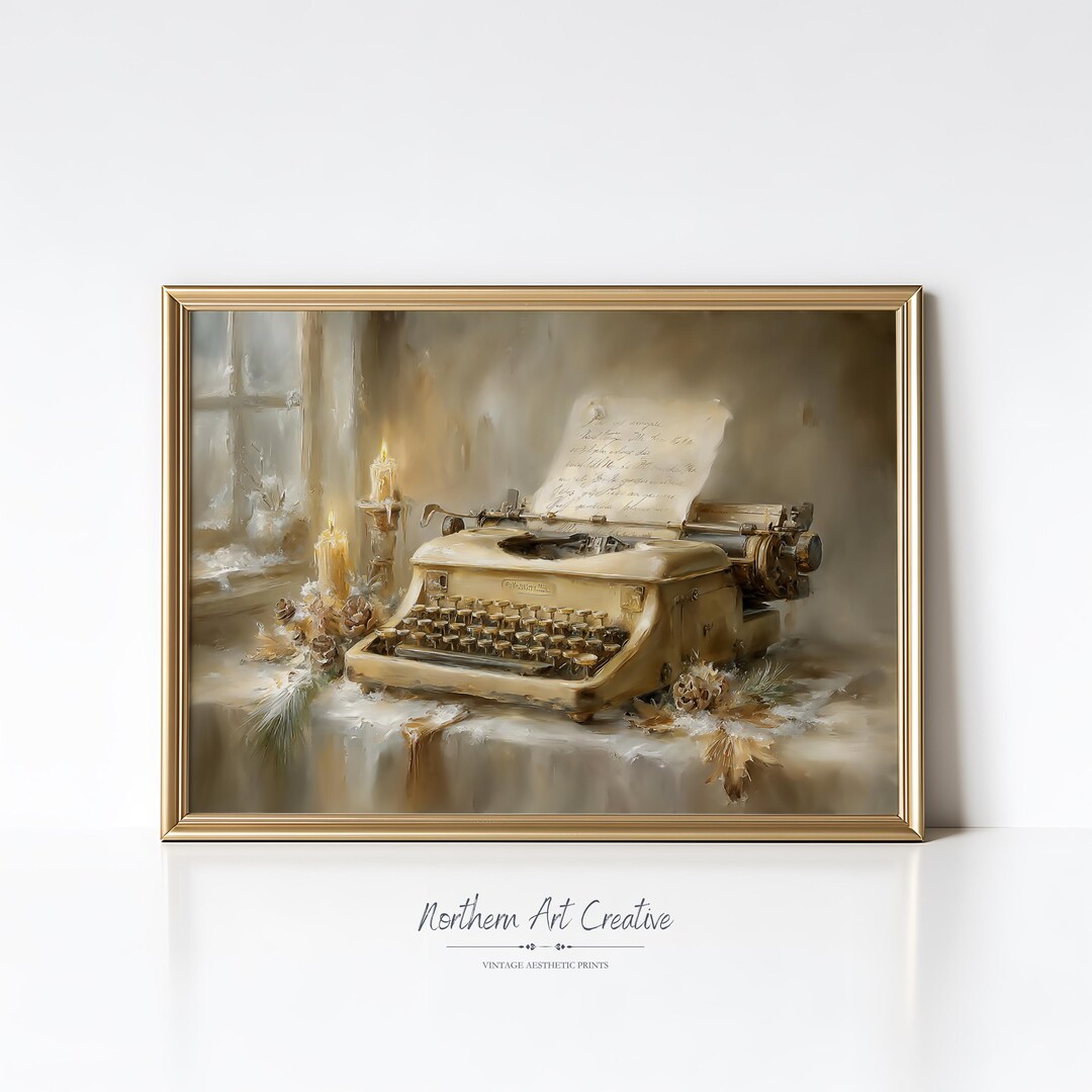 Vintage Wall Art: Old Typewriter Print, Moody Wall Art, Vintage ...