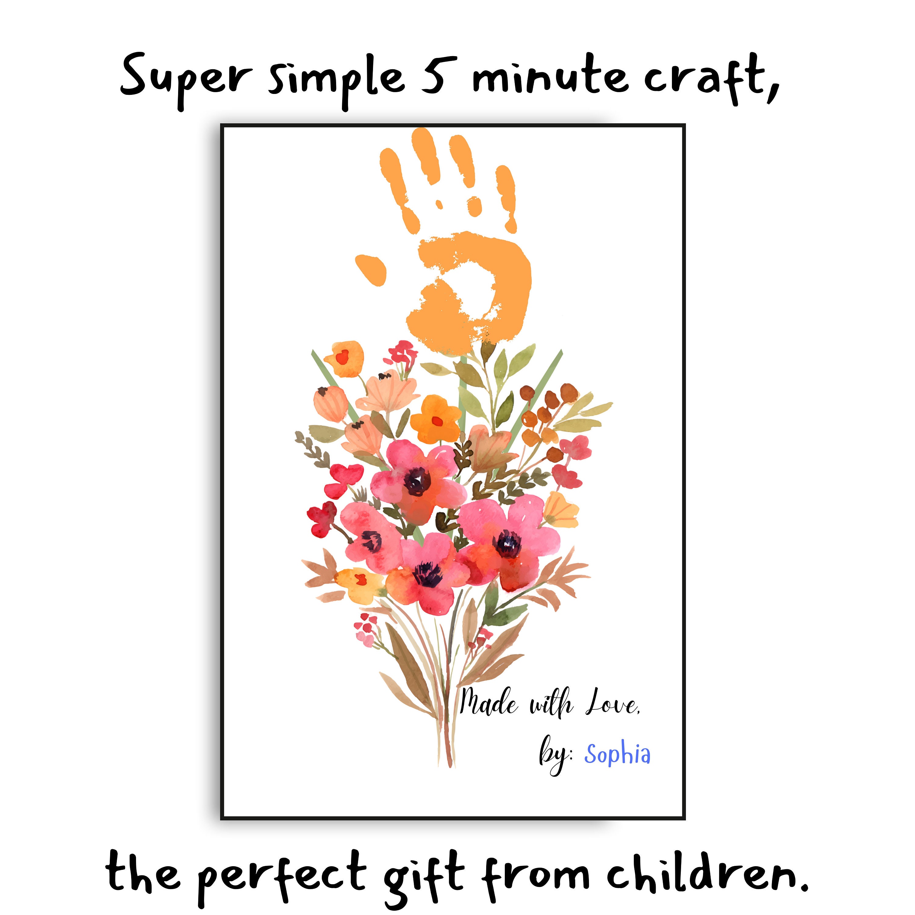 Super Simple Handprint Arts and Crafts Idea. Perfect Gift, Baby ...