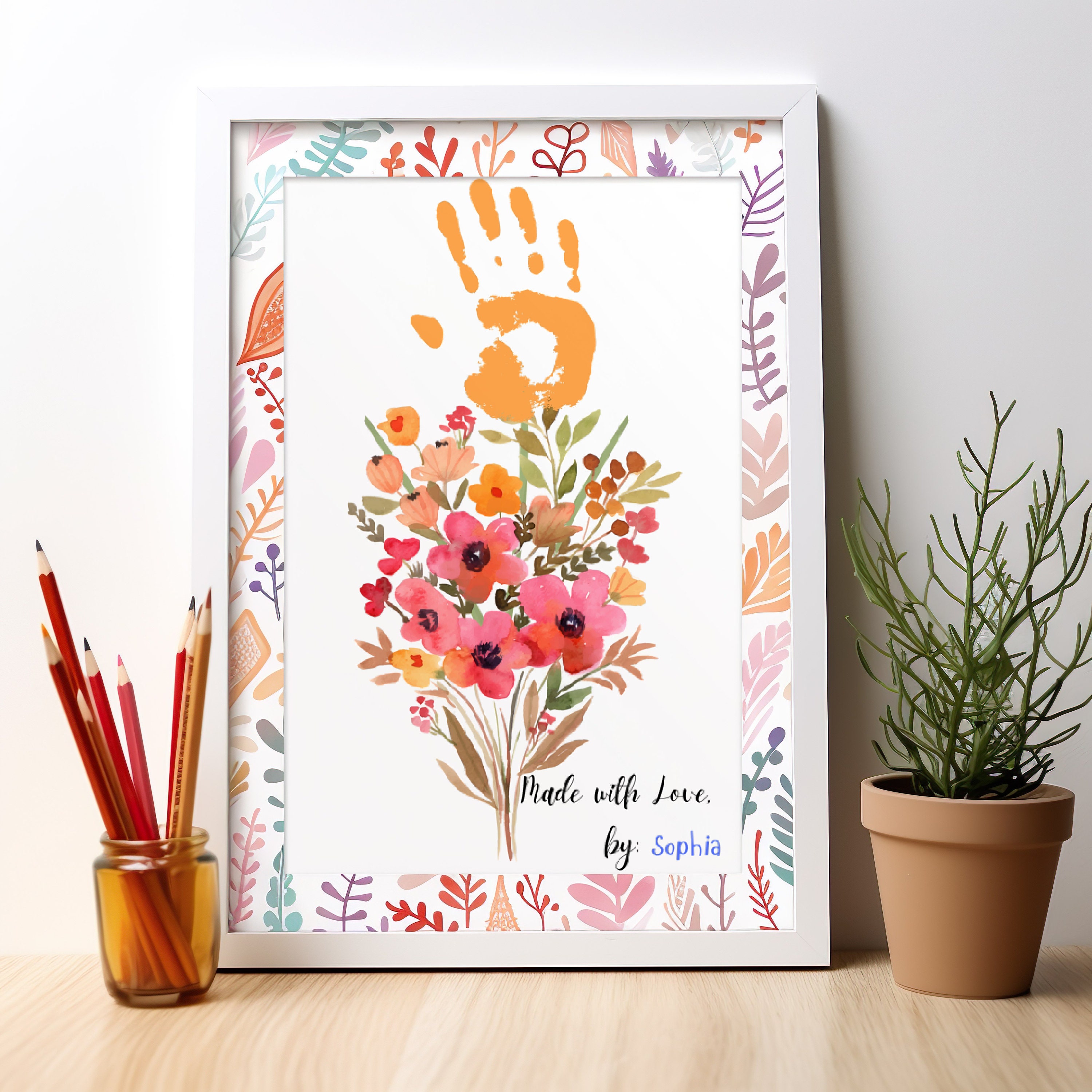 Super Simple Handprint Arts and Crafts Idea. Perfect Gift, Baby ...