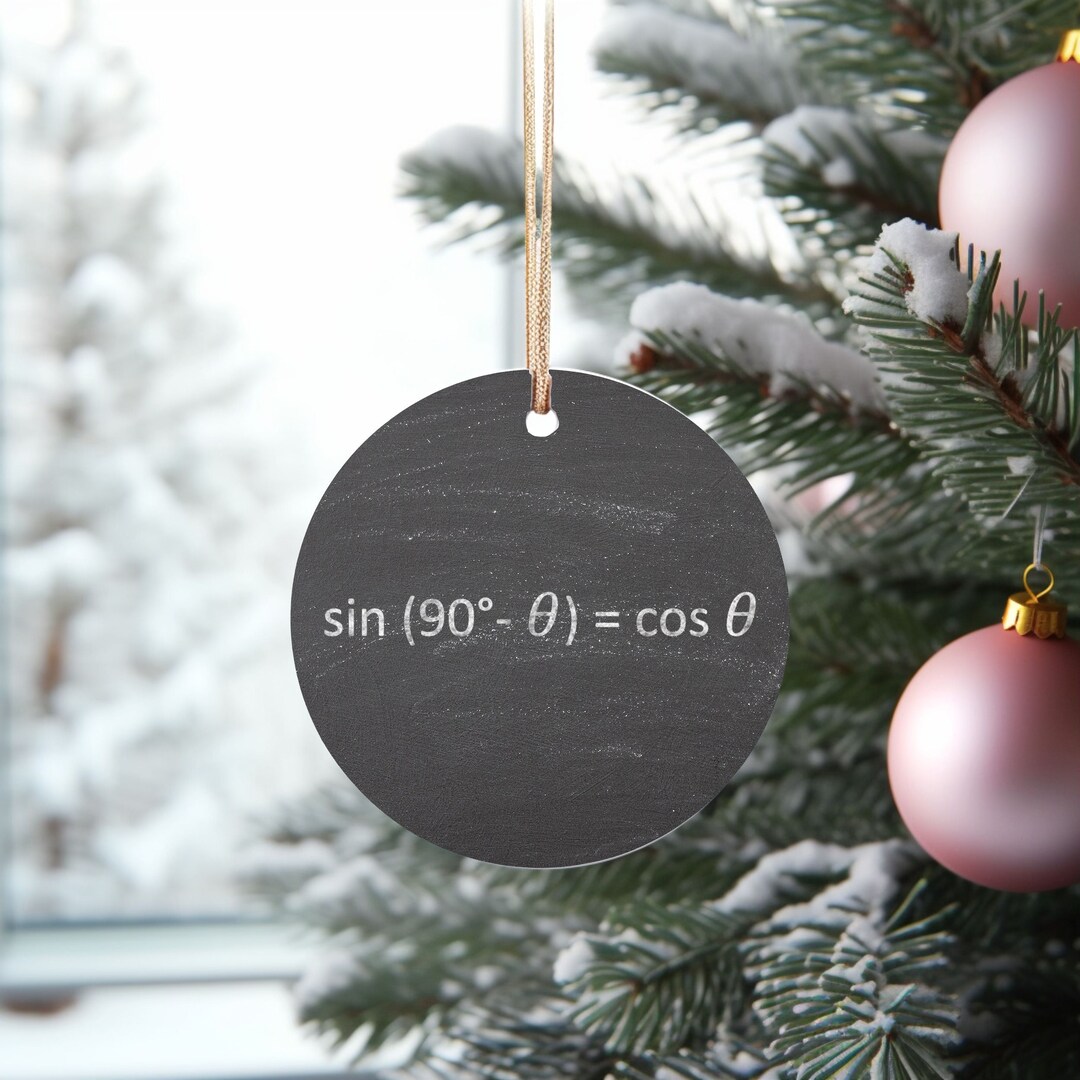 Math Science Christmas Ornament Trig Equatichalkboard Xmas Ornament ...