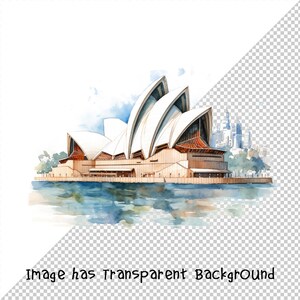 Sydney Opera House Watercolor, Opera House PNG, Watercolor Art Style of ...