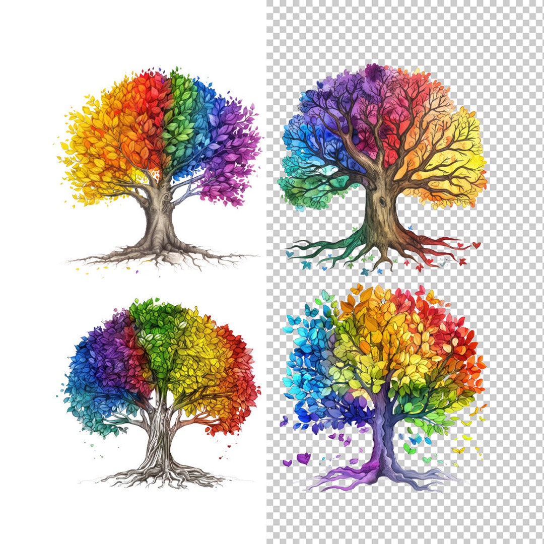Unity Tree of Diversity Clipart, LGBTQ Community Gay, Lesbian, Bisexual ...