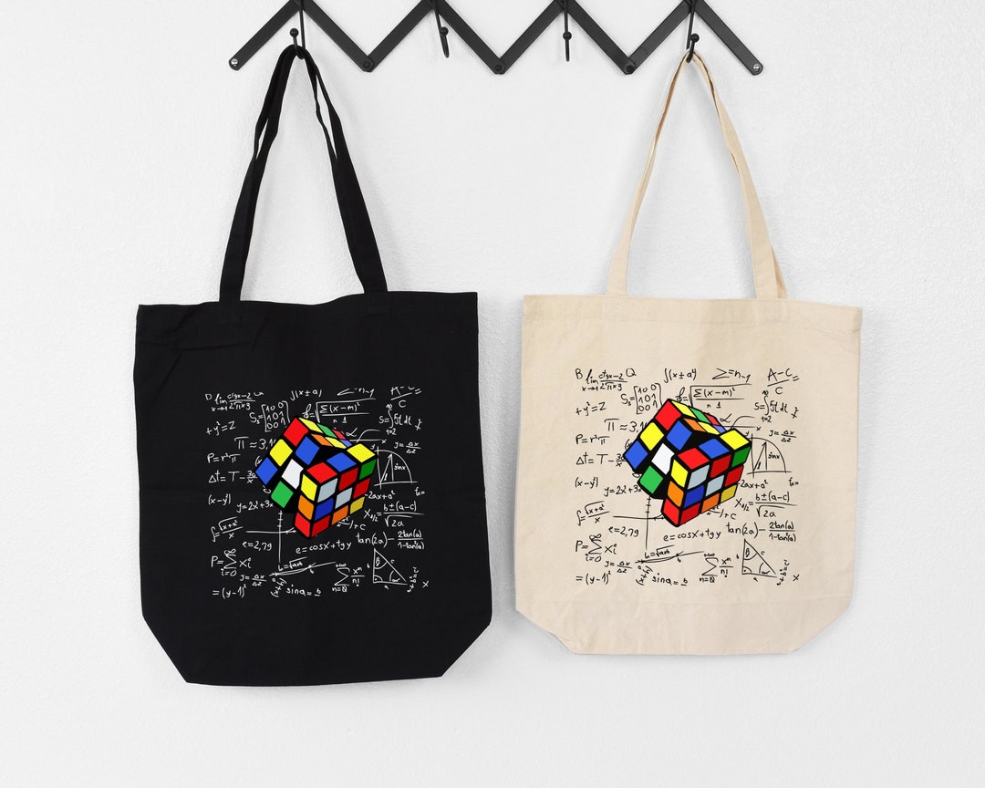 Rubiks Cube Tote, Rubiks Lover, Math Bag, Rubiks Cube Graphic Tote ...