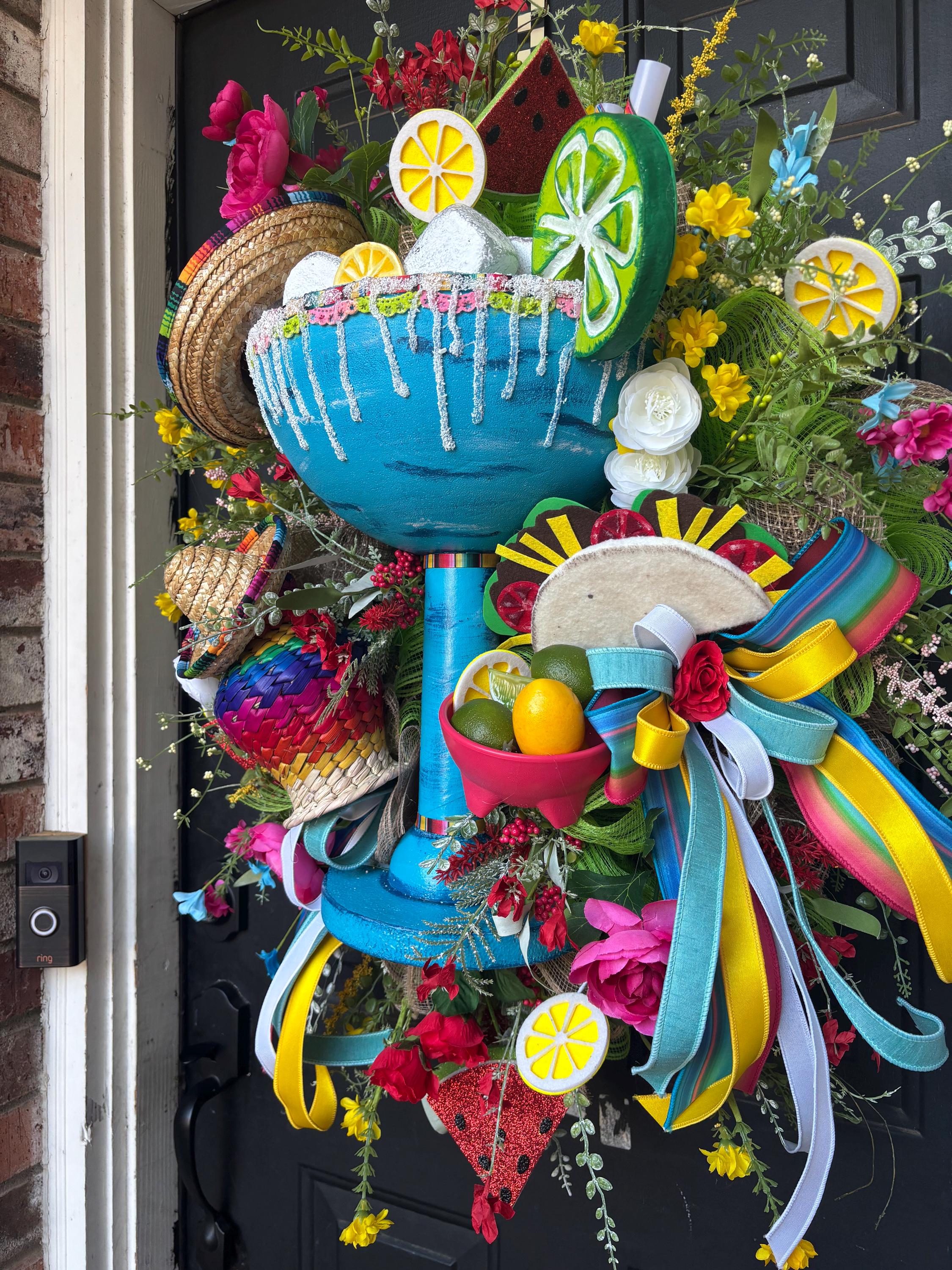 Fiesta Wreath, Cinco De Mayo Wreath, Margarita Wreath, Front Door ...