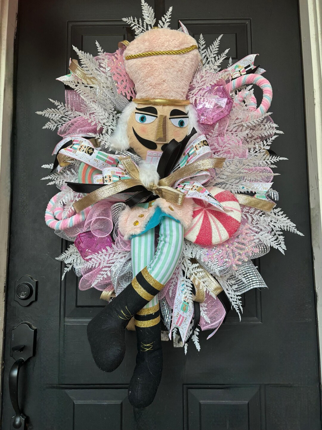 Nutcracker Swag, Nutcracker Wreath, Candlyland Wreath, Whimsical Wreath ...