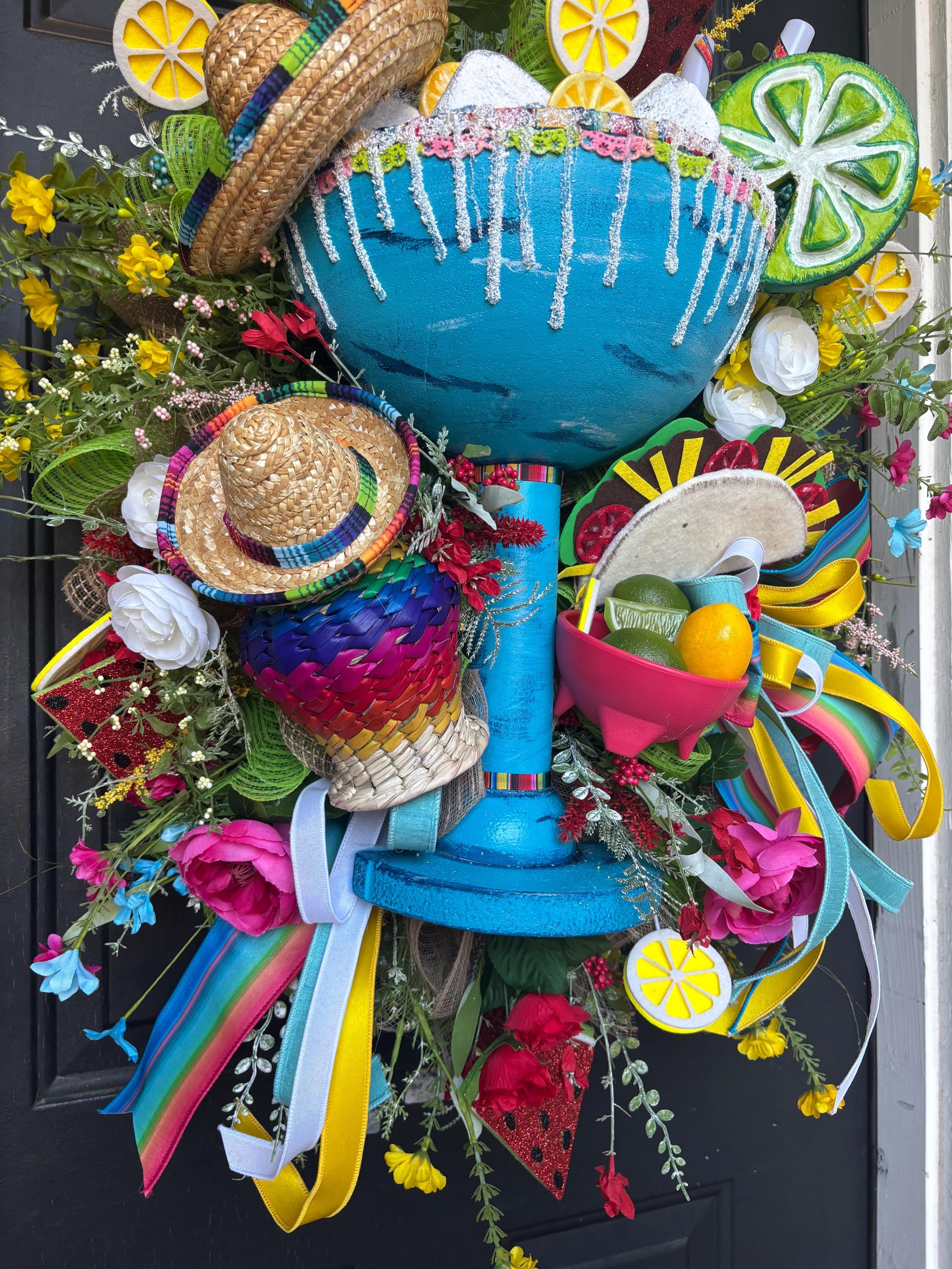 Fiesta Wreath, Cinco De Mayo Wreath, Margarita Wreath, Front Door ...