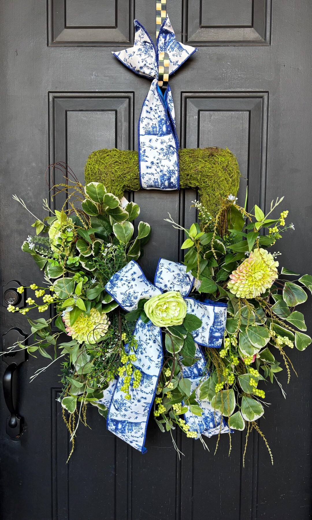 Spring Moss Wreath, Spring Wreath, Spring Decor, Yearround Wreath ...