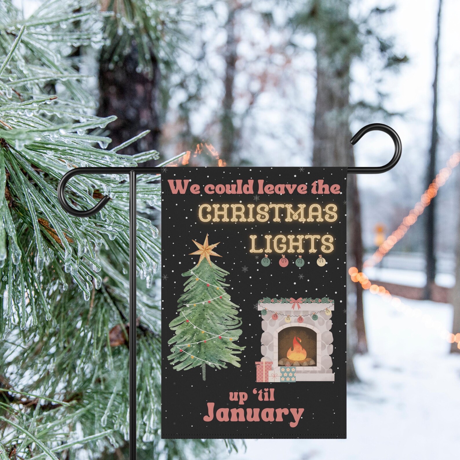 Swiftie Christmas Lawn Flag Christmas Lights Garden Banner Cute Holiday ...