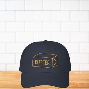 Embroidered Butter Baseball Hat Butter Lover Classic Dad Cap Embroidered Baker Hat Foodie Gift ...