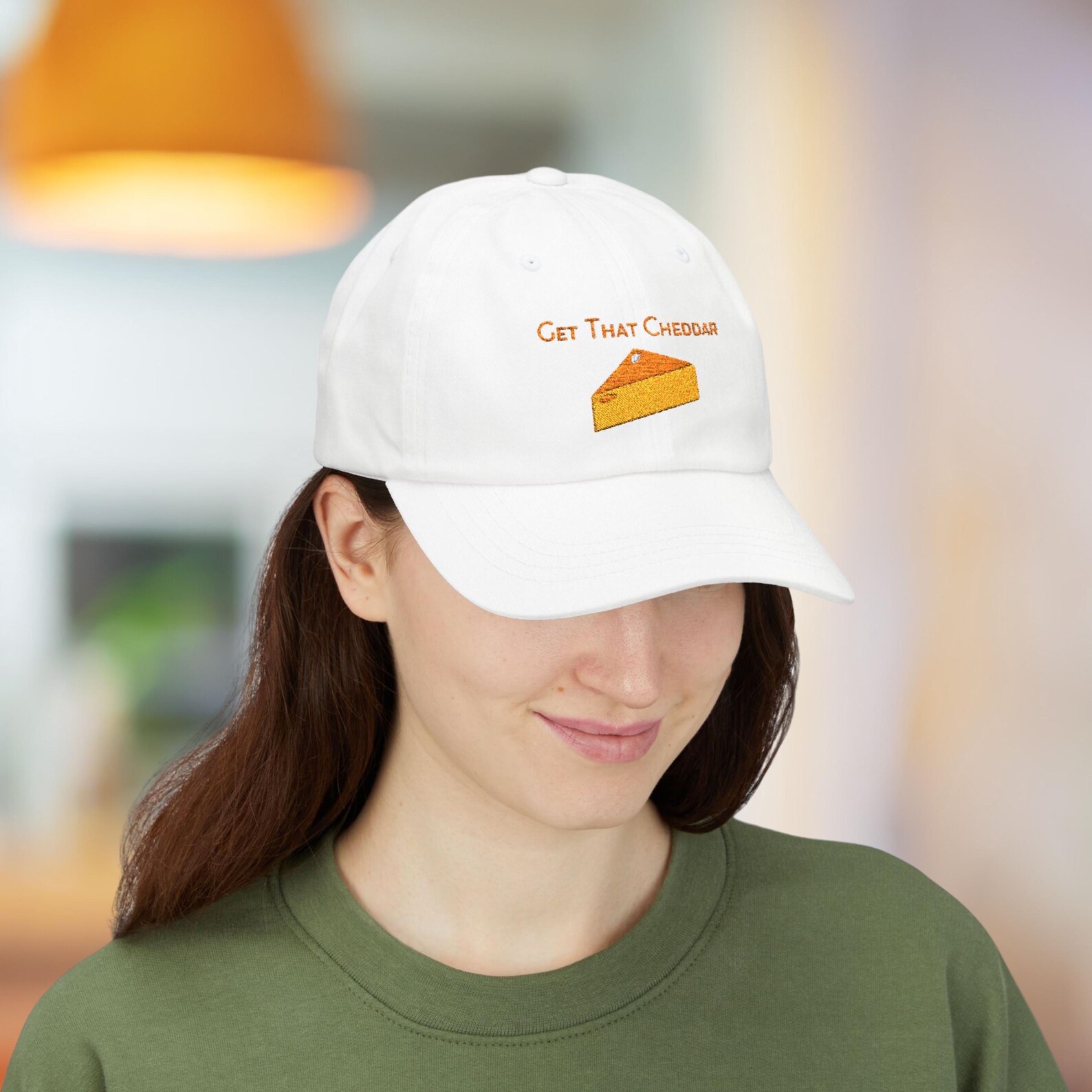 Embroidered Get That Cheddar Hat Make That Money Baseball Hat Funny Pun ...