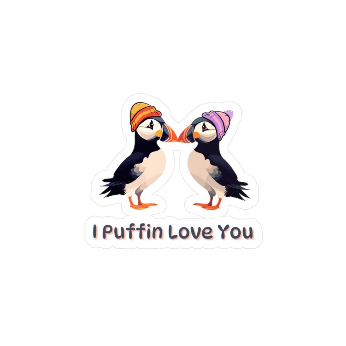 Puffin Sticker, I Puffin Love You Sticker, Valentine’s Day I Love You ...
