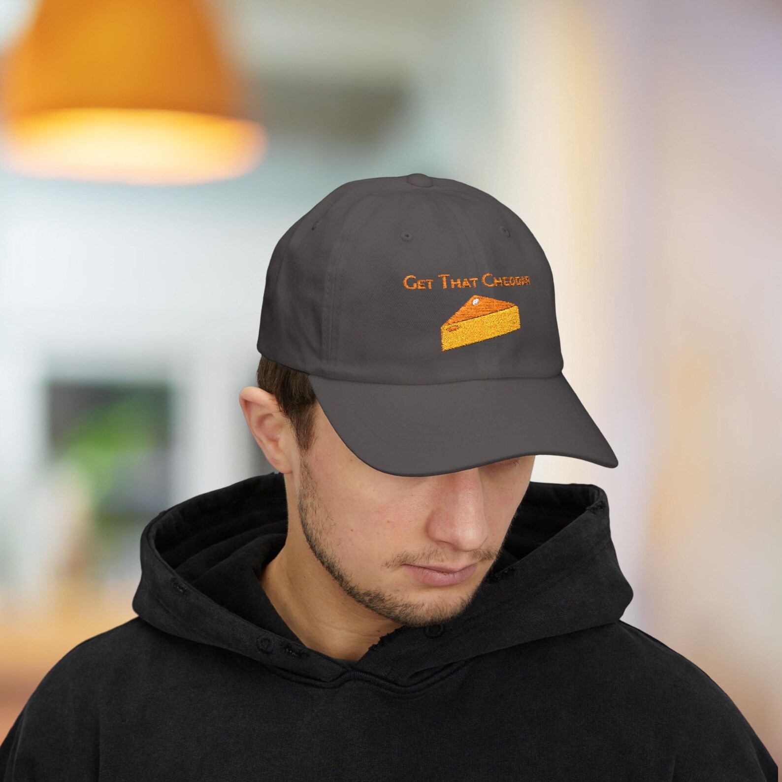 Embroidered Get That Cheddar Hat Make That Money Baseball Hat Funny Pun ...