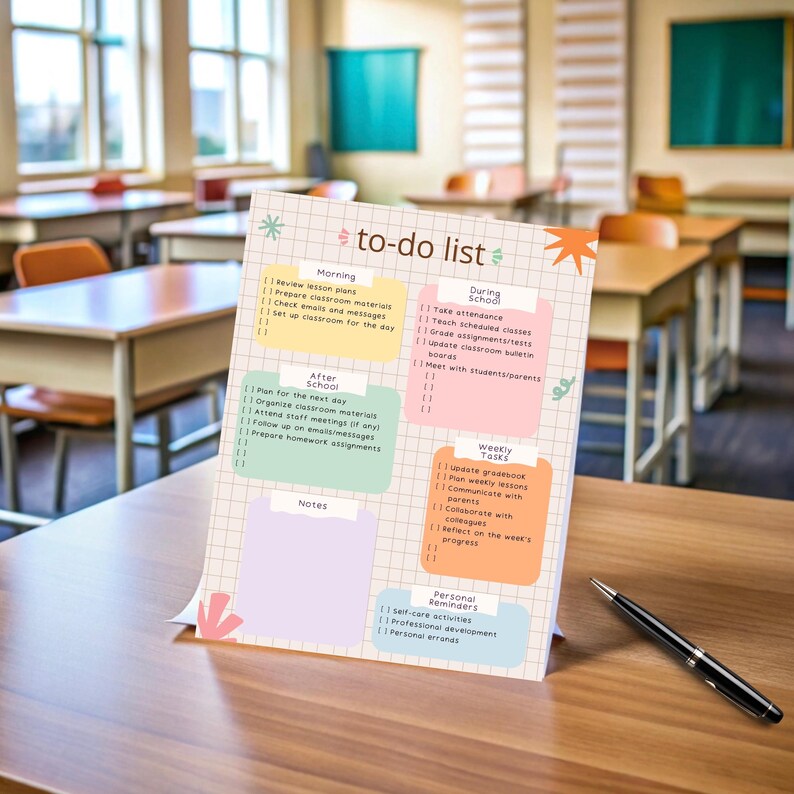 Teacher to Do List Printable Download high Quality PDF / Classroom To ...