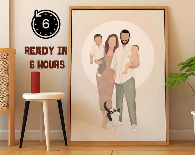 Custom Dad Portrait Personalized Father's Day Gift Unforgettable Wall ...