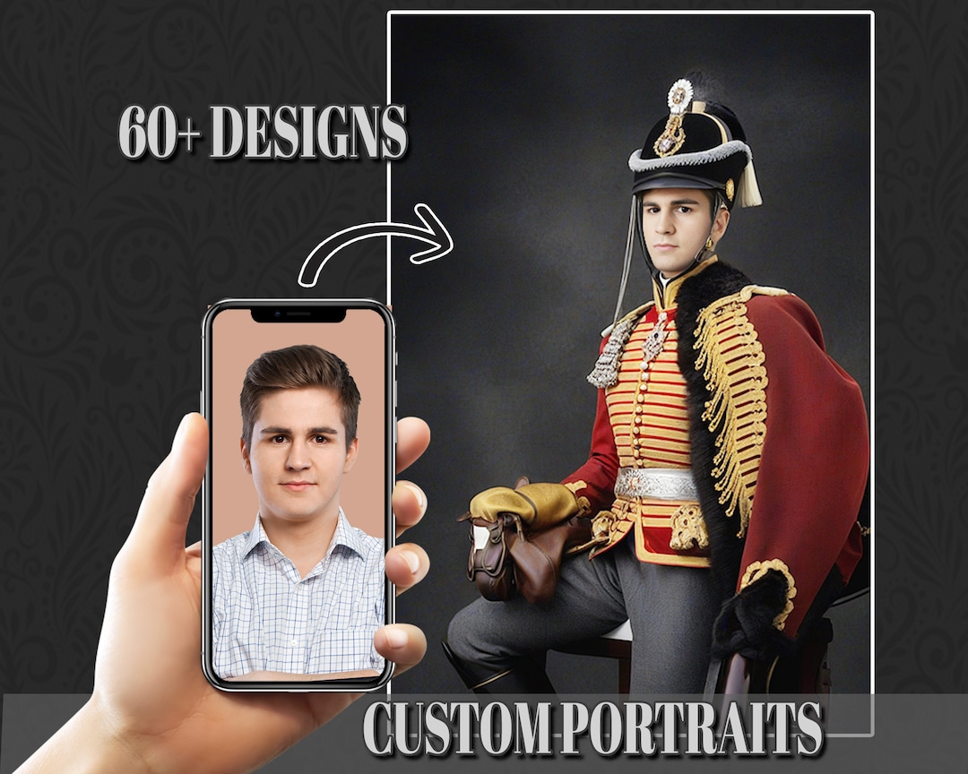 Personalized King Royal Portrait From Photo , Renaissance Portrait ...