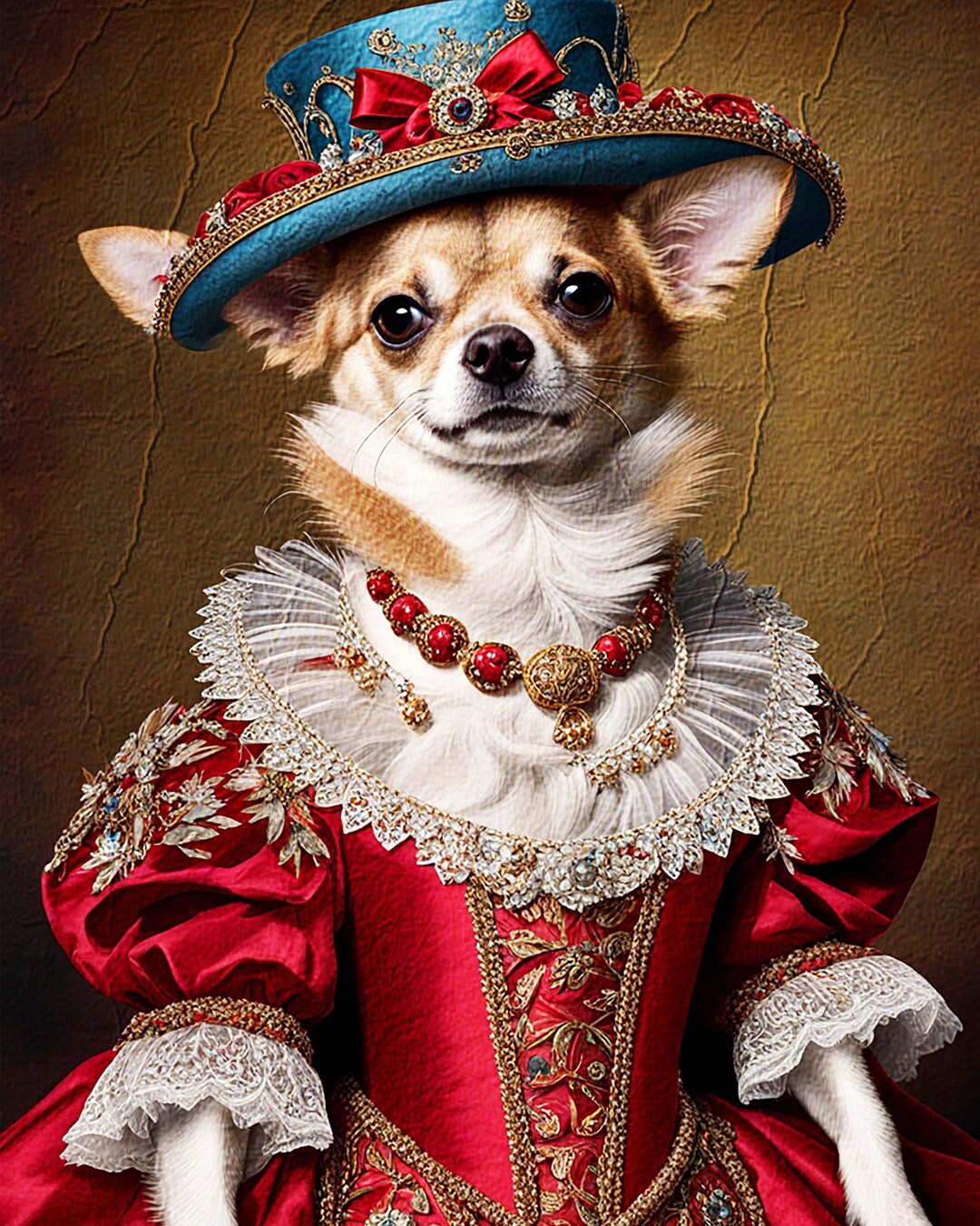 Custom Royal Pet Portrait, Digital File Pet Royal Portrait, Royal Cat ...