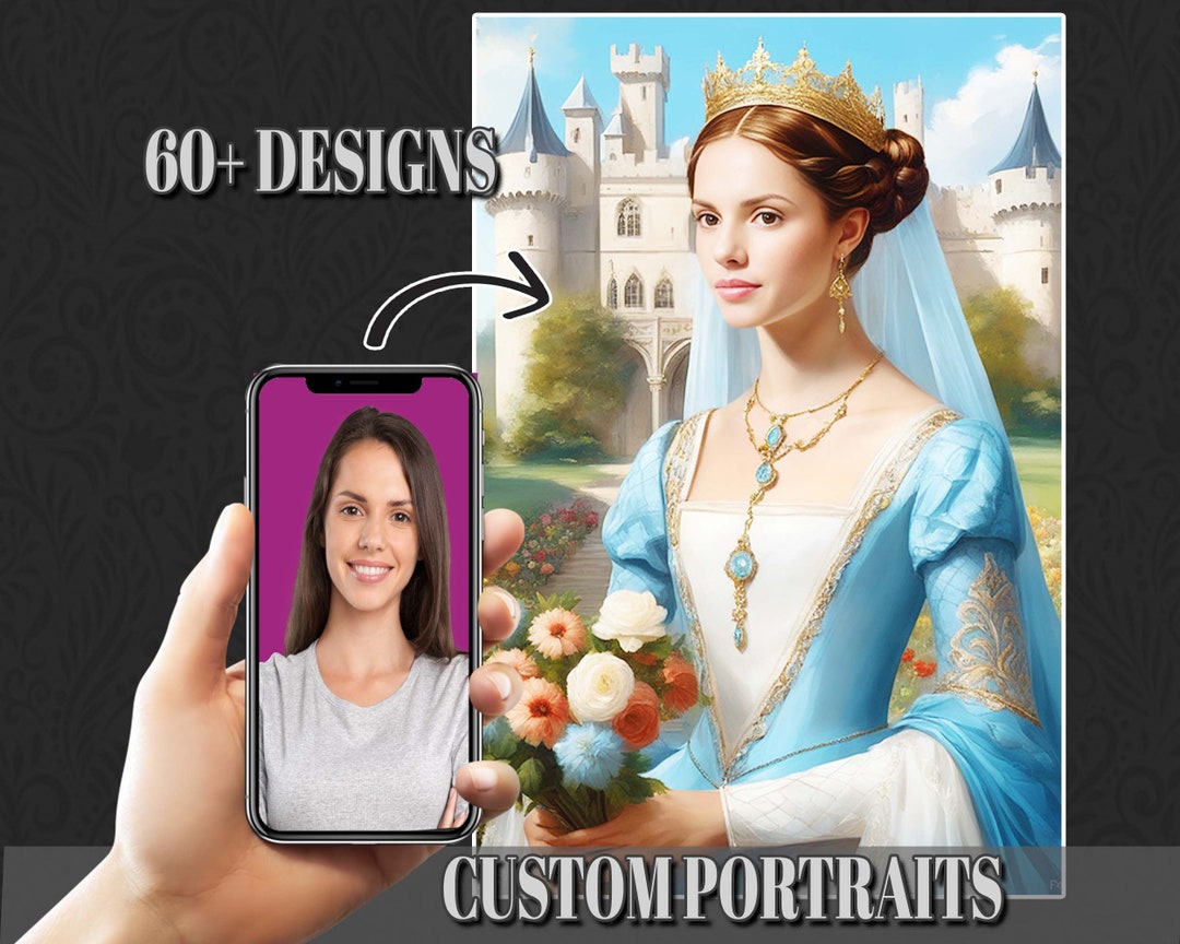 Custom Royal Queen Portrait From Photo, Renaissance Portrait, Turn Me ...