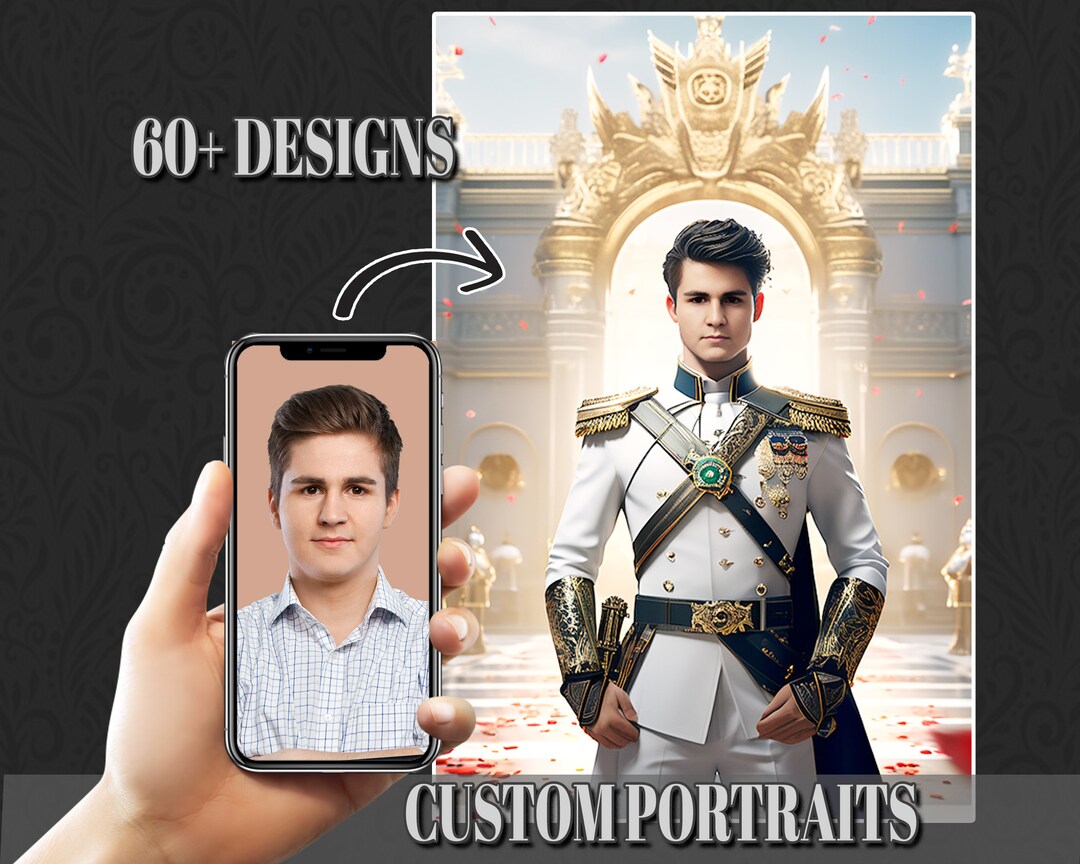 Personalized King Royal Portrait From Photo, Royal King Portrait ...