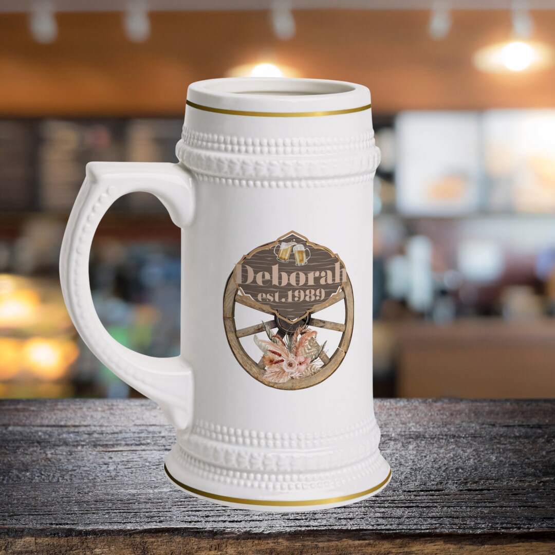 Custom Stein Mug Stein Mug Center Piece Barware Home and Living Gift ...