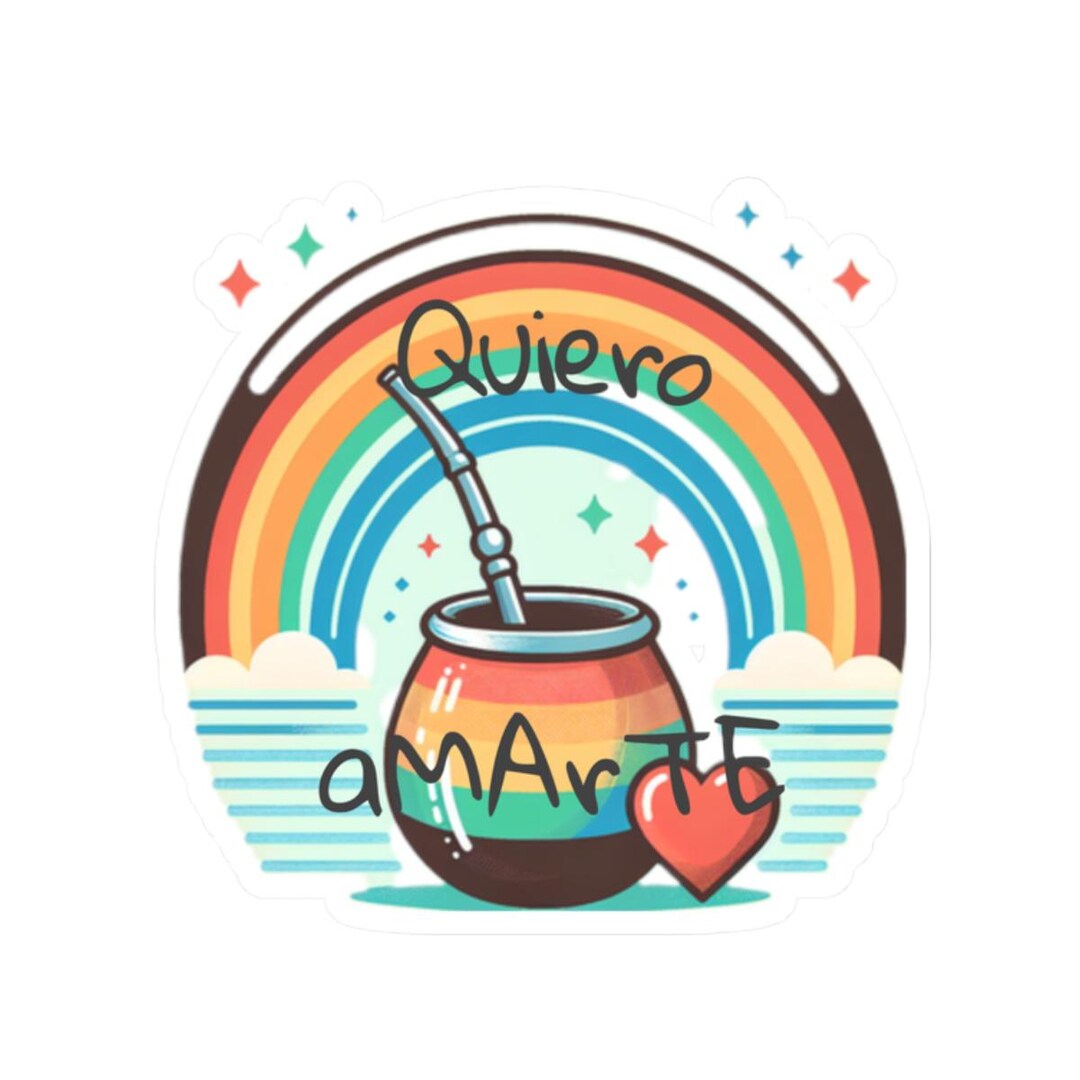 Kiss-cut Stickers, Yerba Mate Sticker, Gift for Saint Valentin, Yerba ...