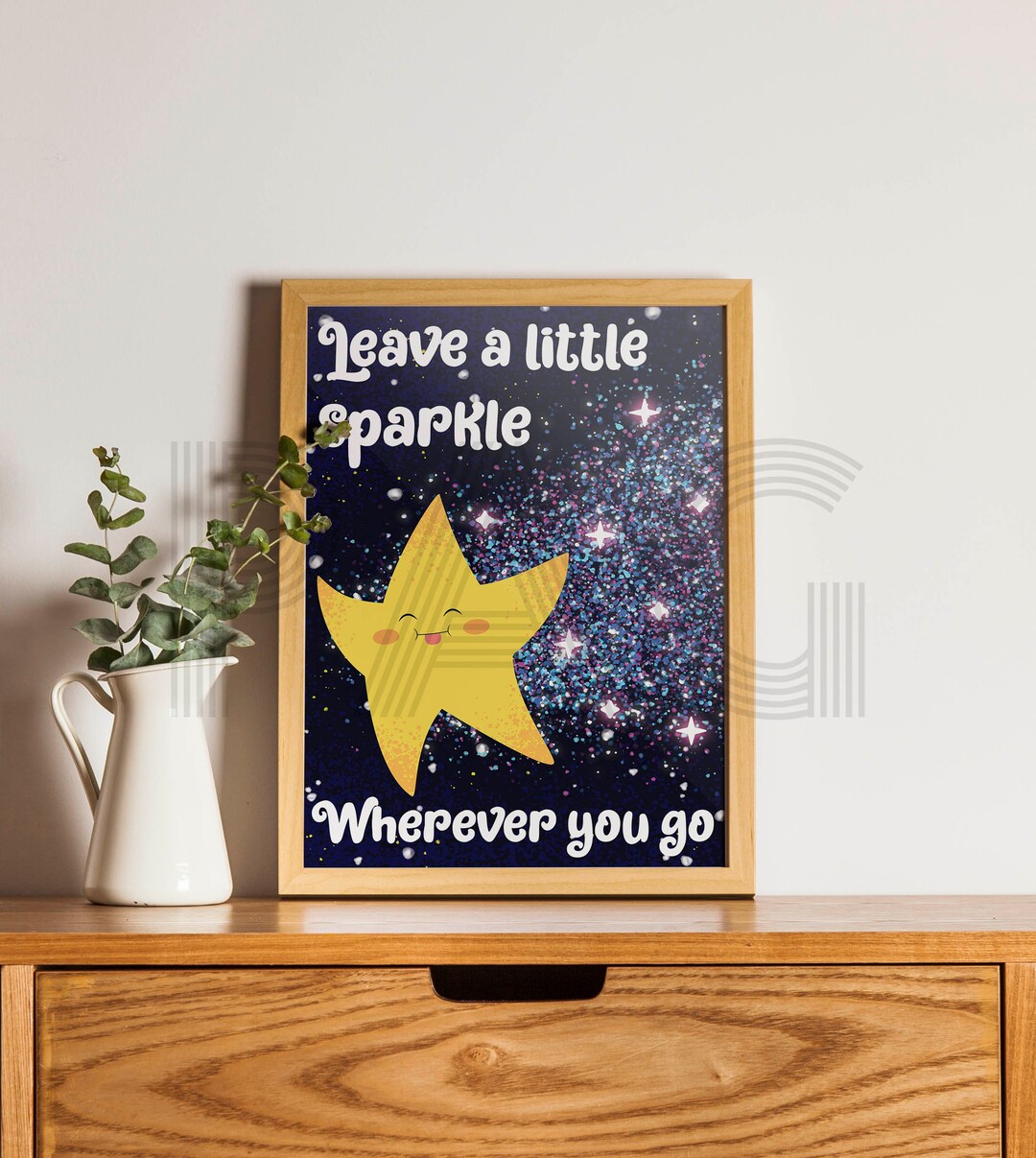 Motivational Star Poster - Leave a Little Sparkle - Etsy