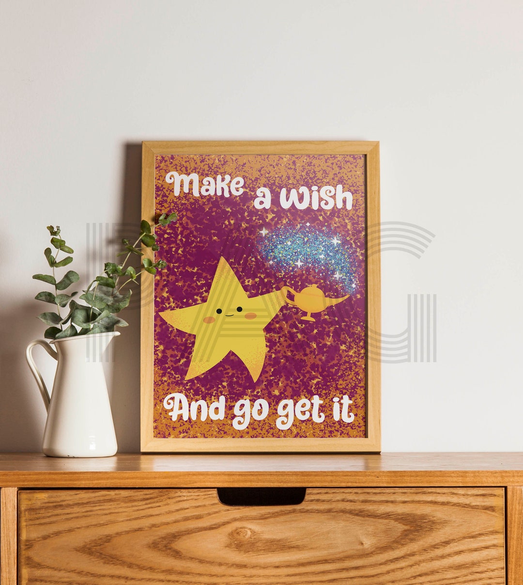 Motivational Star Poster - Make a Wish - Etsy
