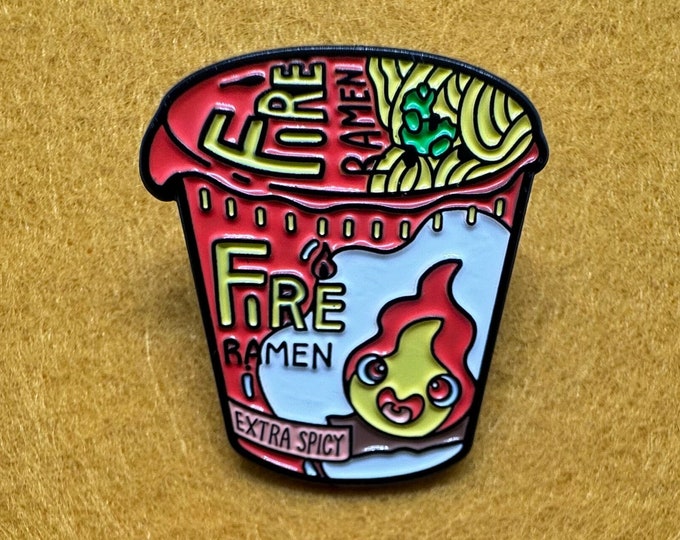 Fire Spicy Ramen Noodles Enamel Pin, Ramen Noodles Pin - Etsy