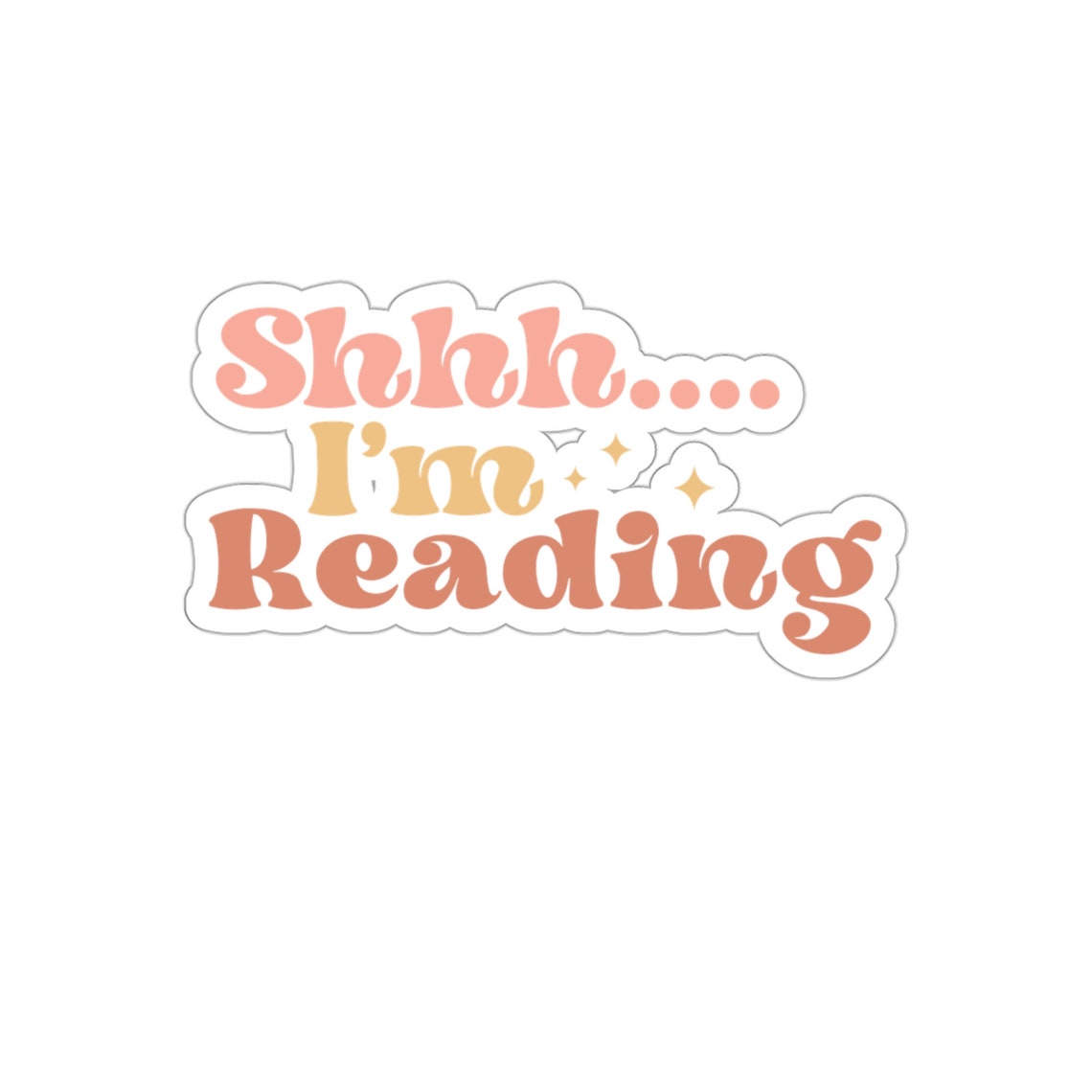 Shh I'm Reading Die-cut Sticker - Etsy