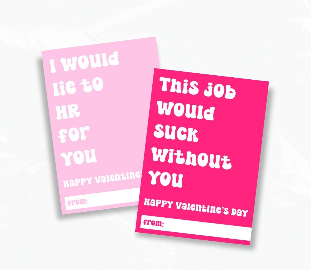 6 Funny Coworker Valentine's Day Cards - Etsy