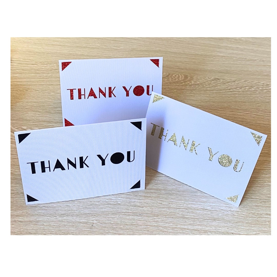 Sample Thank You Card, Gratitude Greeting Card, Blank Inside, A Note of ...