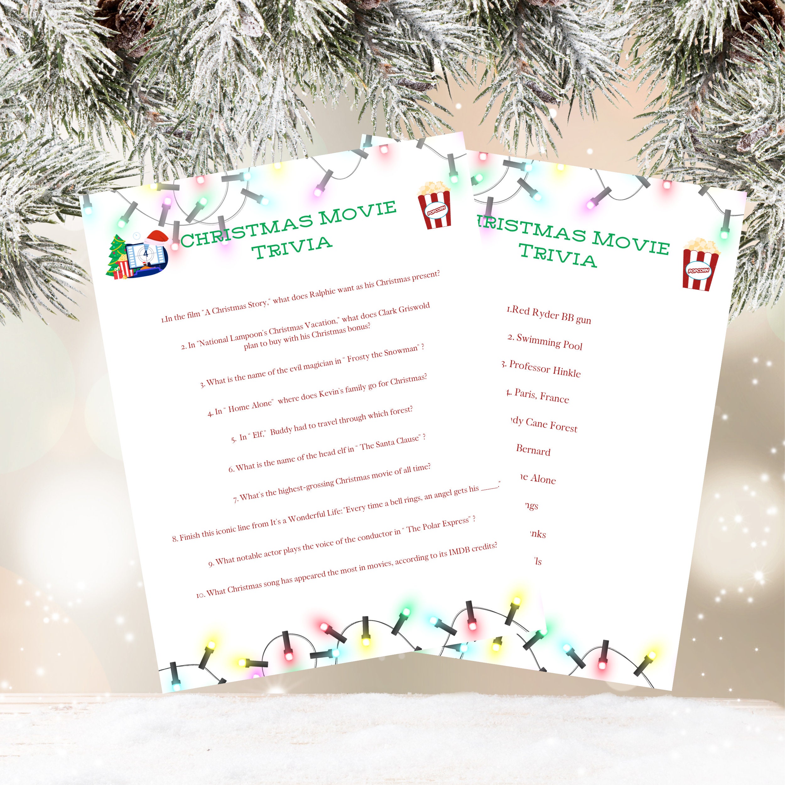 Christmas Trivia, Christmas Trivia Bundle, Printable Trivia Game ...