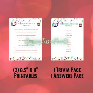 Christmas Trivia, Christmas Trivia Bundle, Printable Trivia Game ...