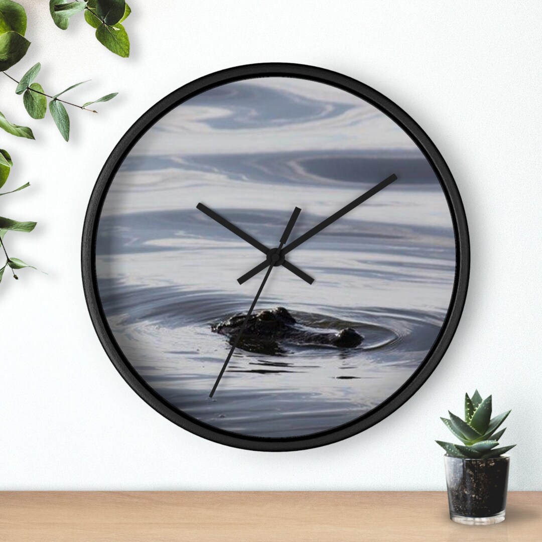Gator in the Water Wall Clock - Etsy