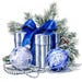 Christmas Ornaments Clipart: Blue, Gold, and Silver Festive Designs ...