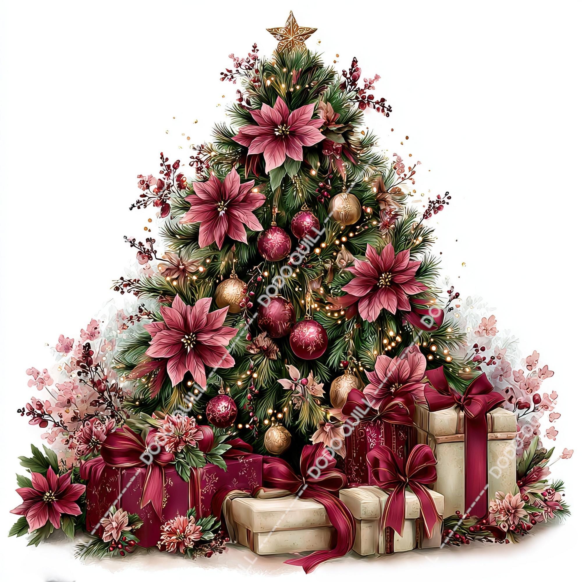 Christmas Tree Clipart: Holiday Scrapbooking & Collage (digital ...