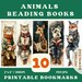 Printable Bookmark Set for Download. Cute Animals Read Books ...