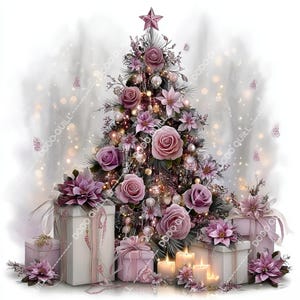 Christmas Tree Clipart: Holiday Scrapbooking & Collage (digital ...