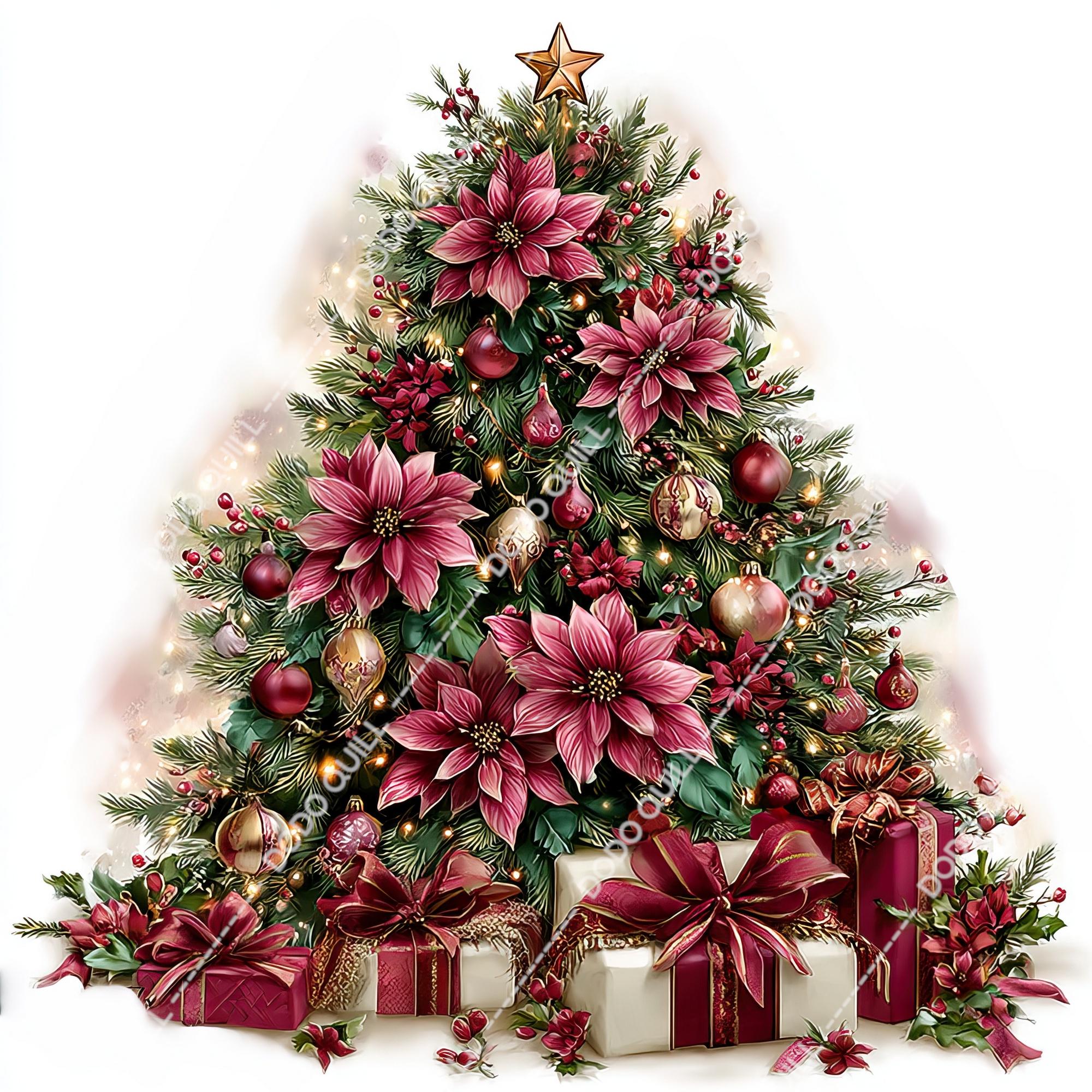 Christmas Tree Clipart: Holiday Scrapbooking & Collage (digital ...