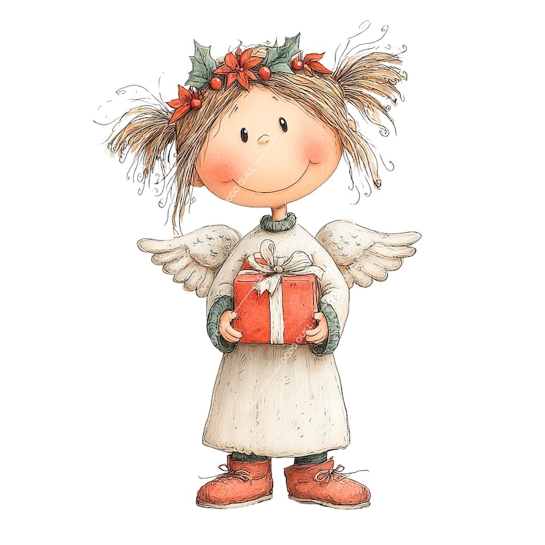 Christmas Angels Clipart: 32 PNG Files (digital Download) - Etsy
