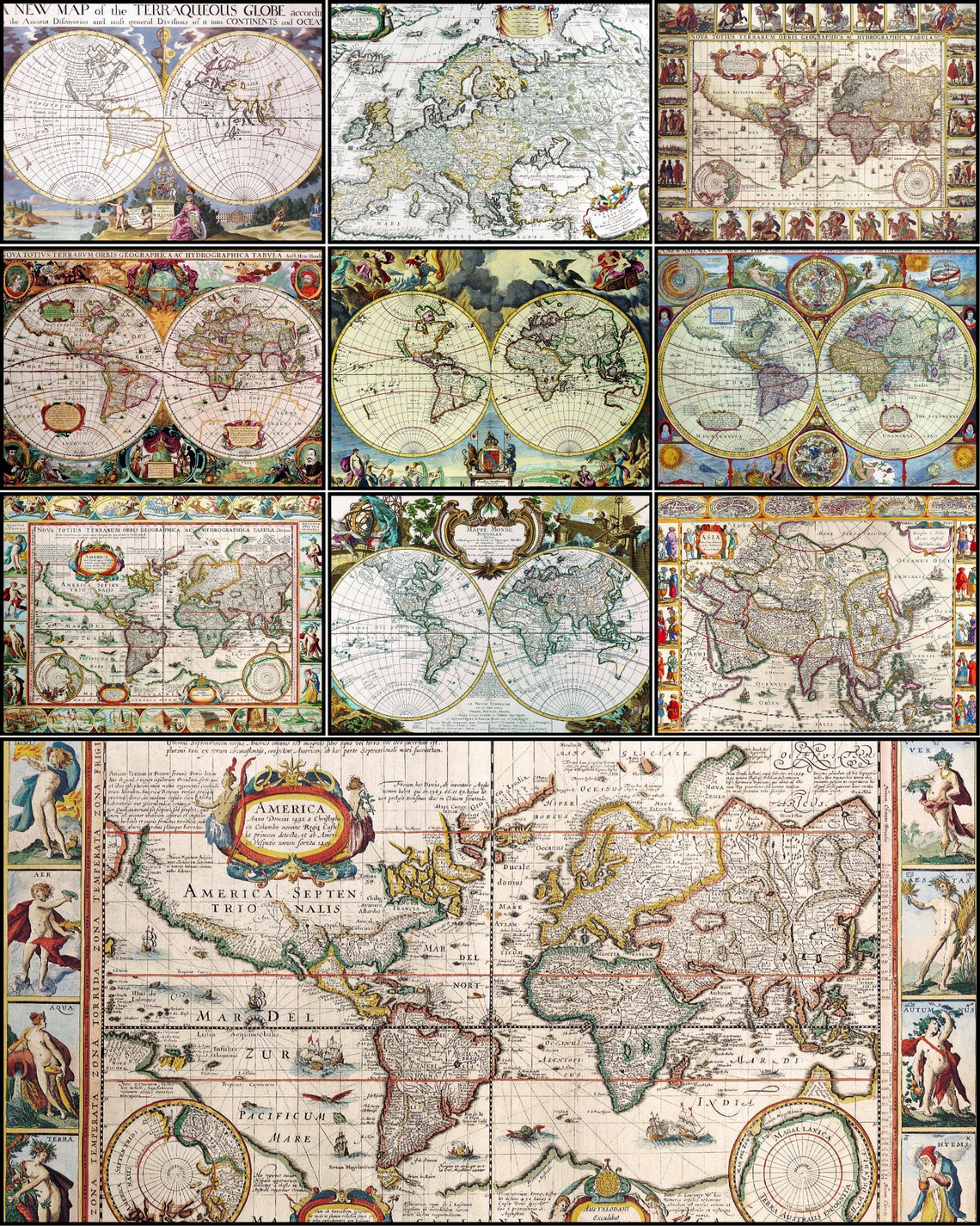 Old Maps, Antique Maps, Digital Maps, Commercial Use, Instant Download ...