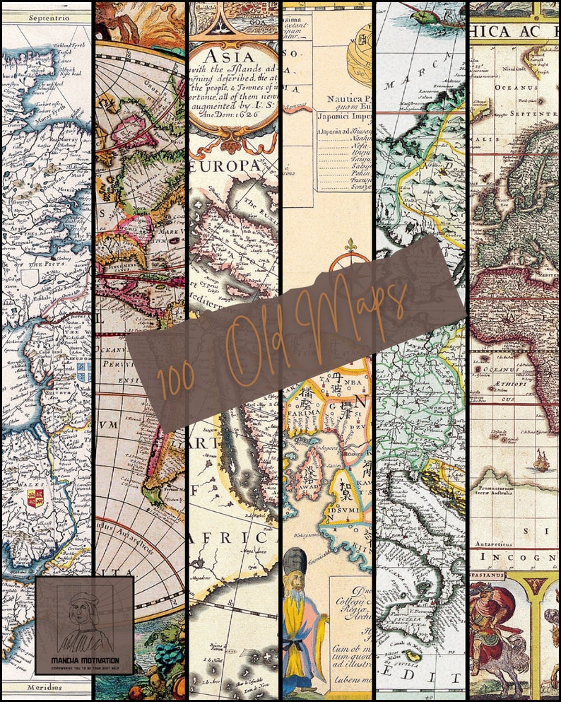 Old Maps, Antique Maps, Digital Maps, Commercial Use, Instant Download ...