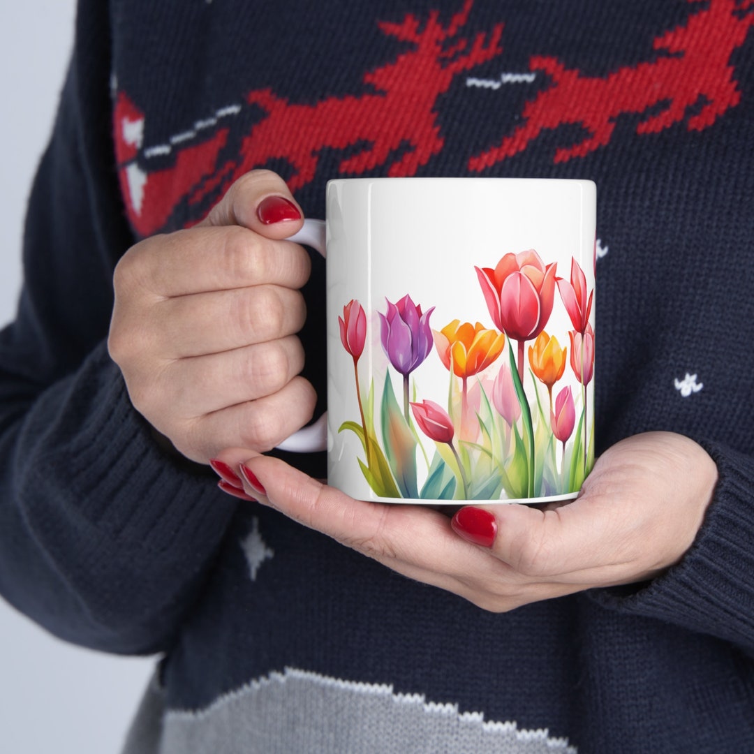 Tulip Gift Mug Gift for Her Gardener Mug Gift Tulip Mug Gift for Mom ...