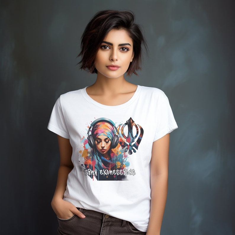 Sikh Woman Splash of Sikh Elegance Burst of Colourful Splashes With ...