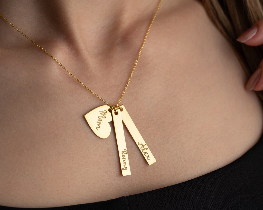 Custom Name Necklace, Personalized Name,charm Mama Necklace, Handmade ...