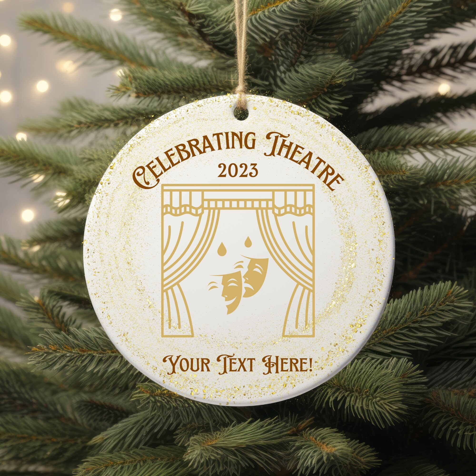 Personalized Comedy Tragedy Masks Theater Ornament Ceramic Decoration ...