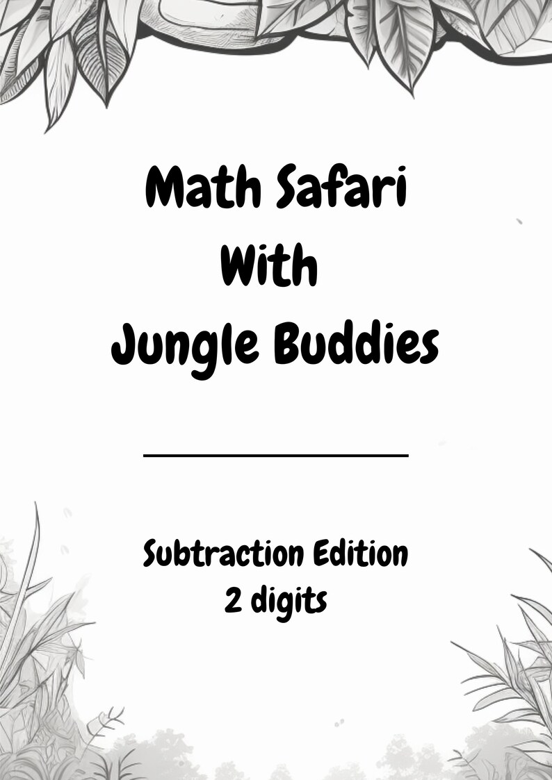 Math Worksheets Colouring Pages Jungle Edition - Etsy Australia