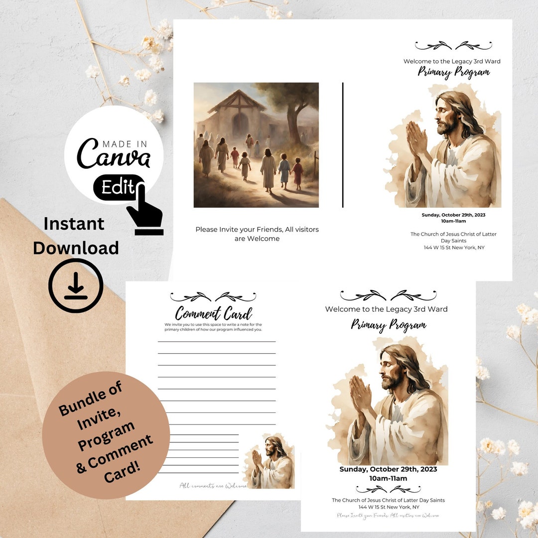 Primary Program Invitation Bundle With Comment Card Invite & - Etsy