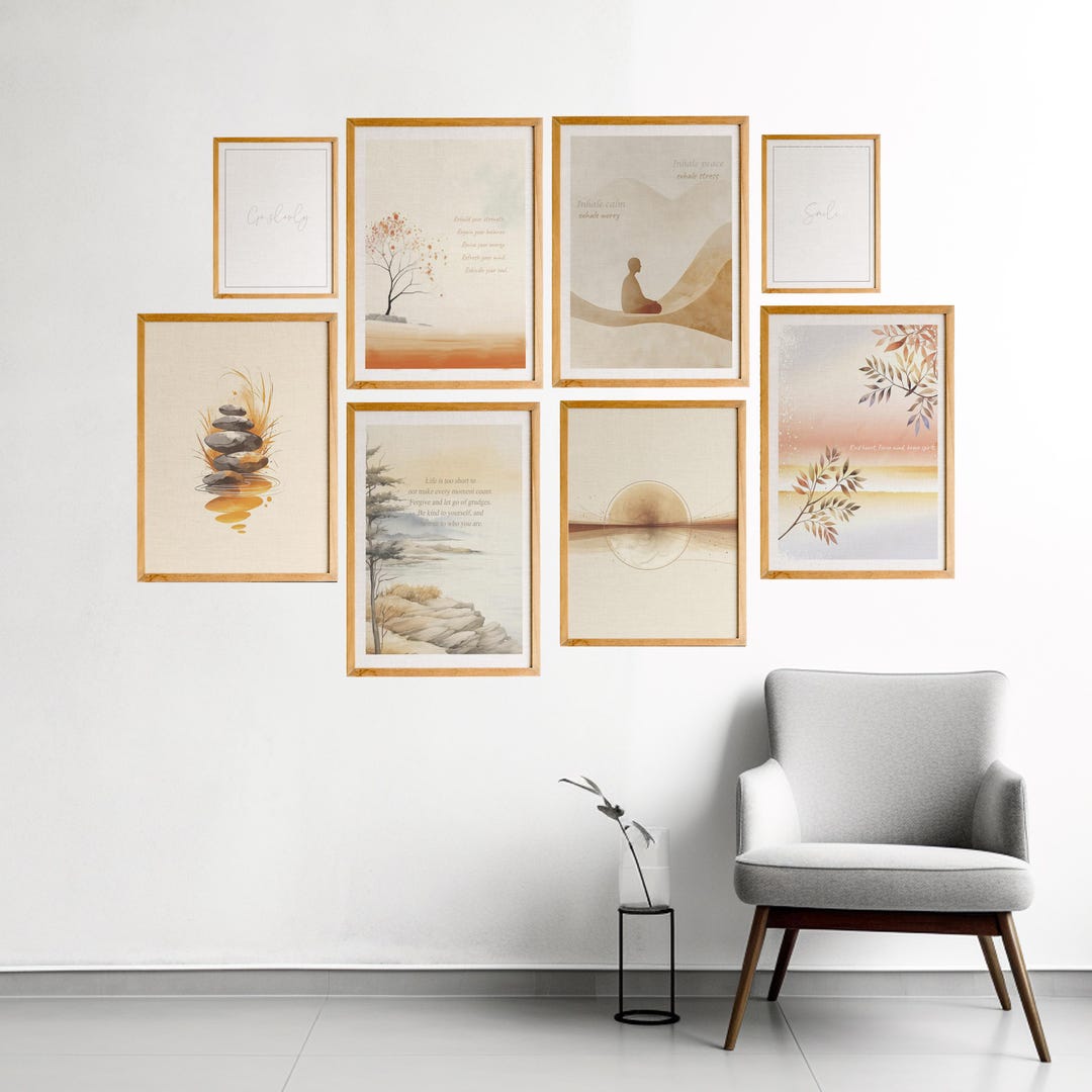 Mental Health Posters, Set of 8 Prints, Therapy Wall Art, Therapist ...