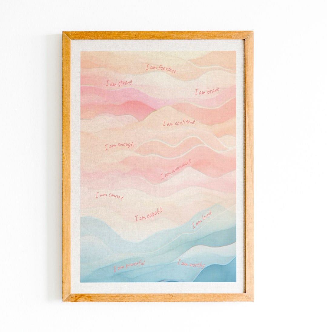 Daily Affirmations,positive Wall Art,therapy Office,therapist Decor ...