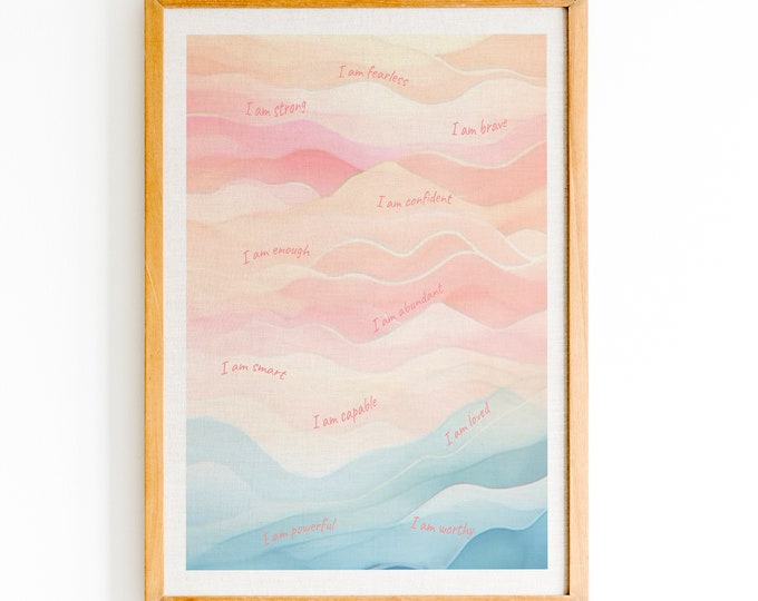 Daily Affirmations,positive Wall Art,therapy Office,therapist Decor ...